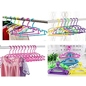 YYaaloa Kids Hangers 10 Pack White Baby Clothes Hangers Childrens Plastic Infant Hangers Very Durable Toddler's Hangers Space Saving for 1inch Closet Rod (White 10pcs)