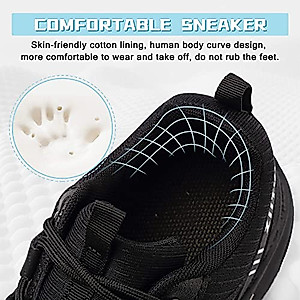 Trail Running Shoes Men Hiking Shoes for Men Outdoor Walking Shoes Breathable Non-Slip Sneakers for Men All-Terrain Trekking Shoes Tennis Cross Training Shoes Black