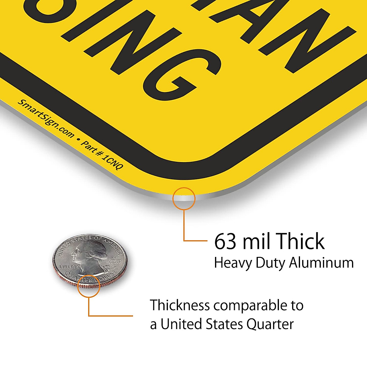 SmartSign "Slow - Pedestrian Crossing" Sign | 12" x 18" 3M Engineer Grade Reflective Aluminum