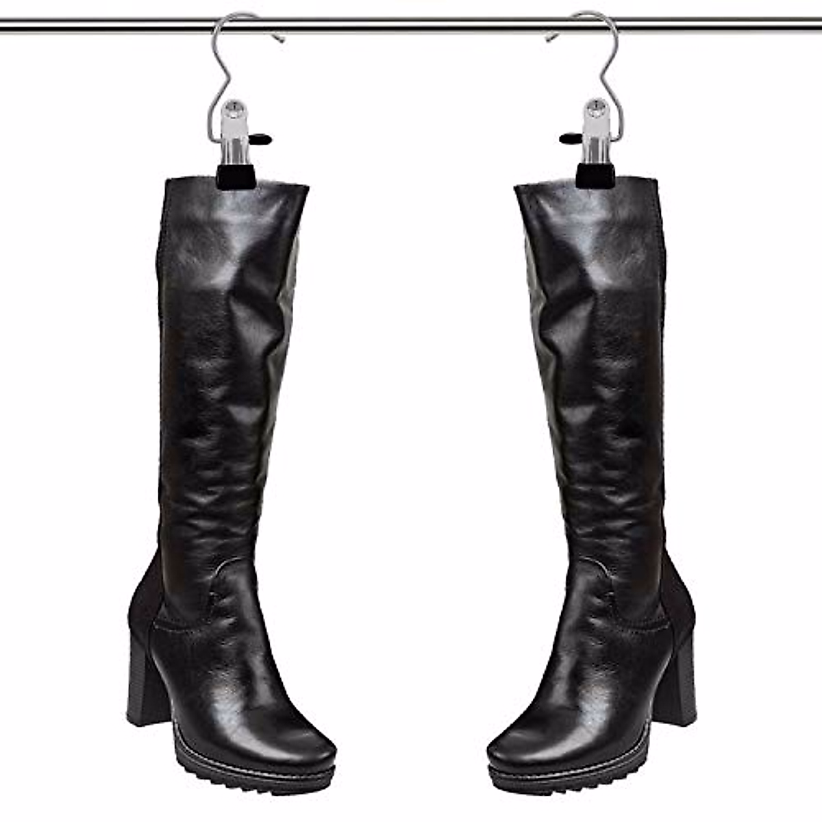 IPOW 12 PCS Boot Hanger Clips, Stainless Steel Laundry Hook Hanging Clothes Portable for Home and Travel