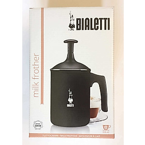 Bialetti 00AGR395 Tutto Crema Milk Frother, (6 Cup), 23 oz (1 L), Black