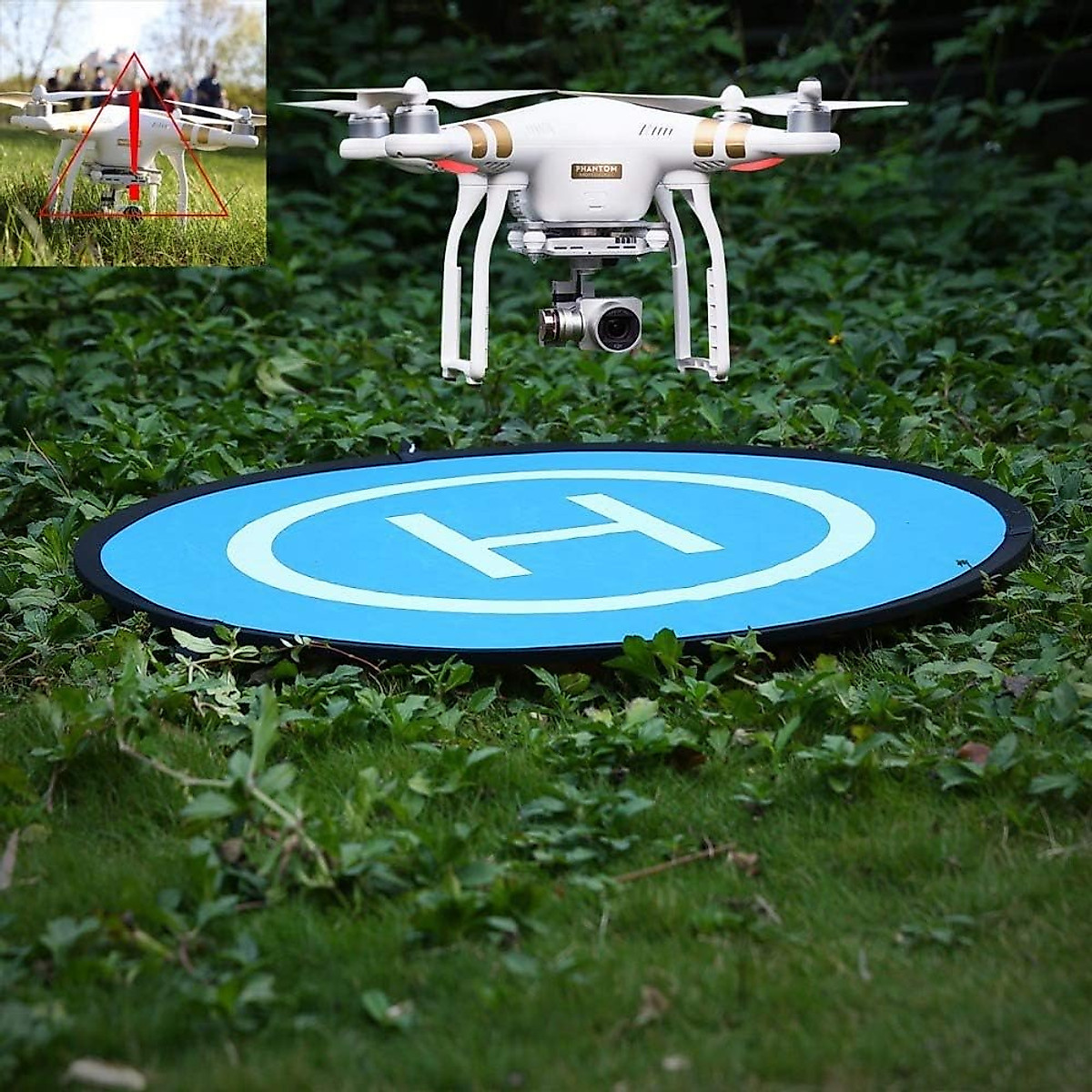 Drone Landing Pad Waterproof 75cm/30'' Universal Landing Pad Accessories Fast-fold Double Sided Quadcopter Landing Pad for RC Drones Helicopter PVB Drones DJI Mavic Pro Spark