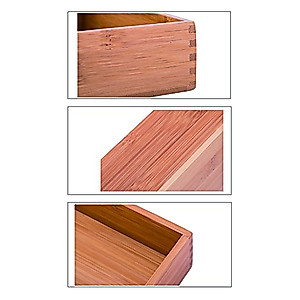 Sansnow Bamboo Kitchen Organizer Boxes Set 3 Pcs