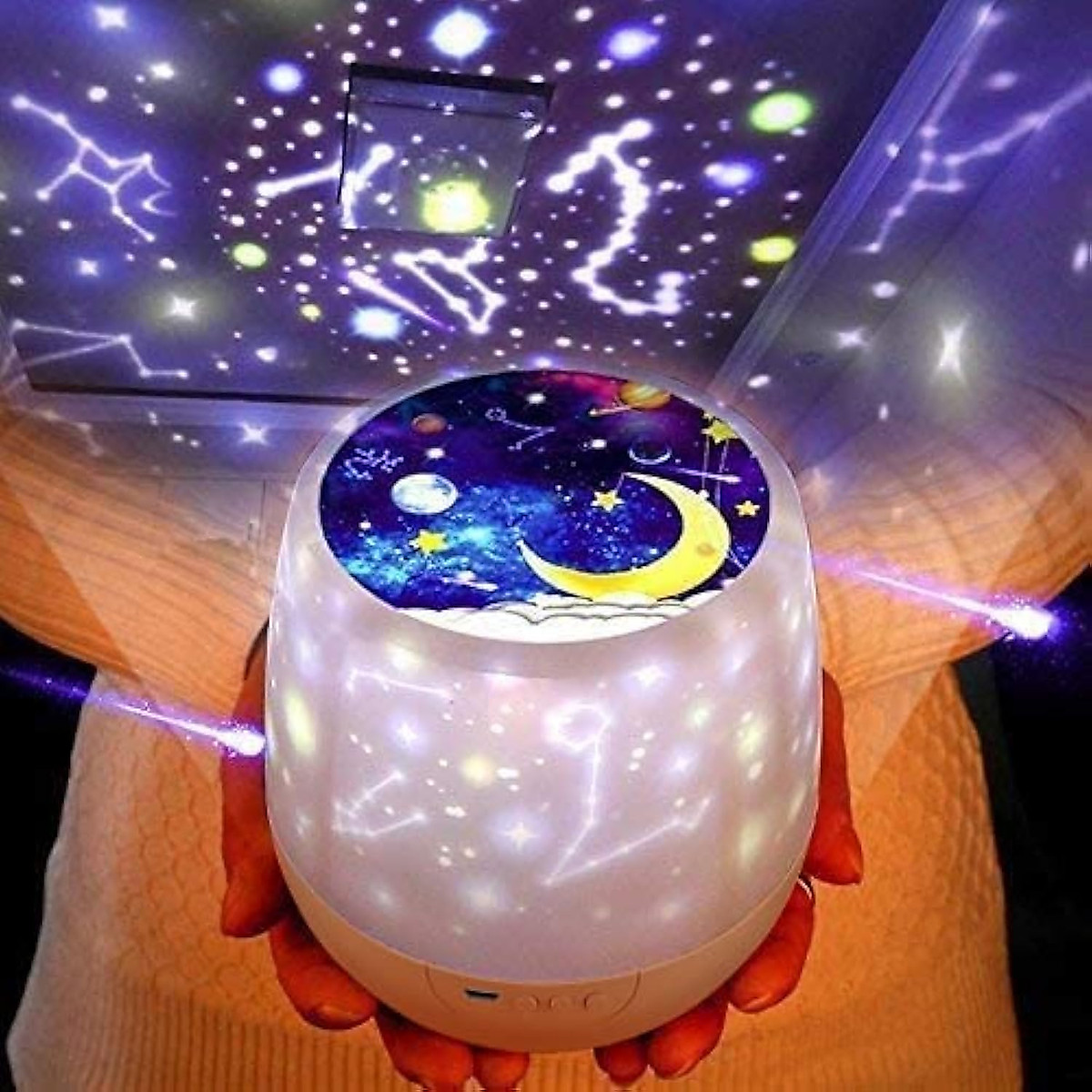 LUCKKID Night Lights for Kids Multifunctional Night Light Star Projector Lamp for Decorating Birthdays, Christmas, and Other Parties, Best Gift for a Baby’s Bedroom, 5 Sets of Film