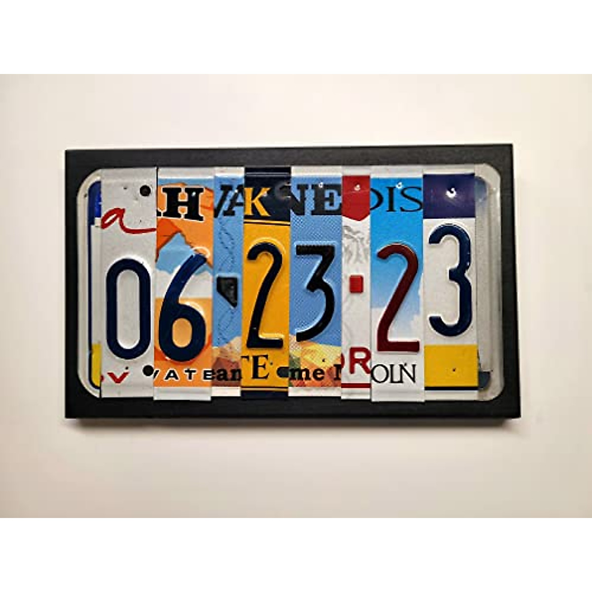 Jersey Plate Art - 10 year anniversary gift, unique birthday gift, license plate sign