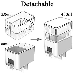 IGERESS WiFi Automatic Fish Feeder for Aquarium, Auto Fish Food Dispenser for Fish Tank with App Control Timer USB Powered Drawer Delivery Does Not Spoil Fish Food, Moisture Proof, Won't Clog, 430ML