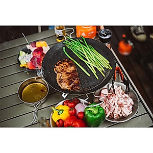 Fire-Maple Camping Griddle Plate | Nonstick Outdoor Portable Grill Pan for Stovetop | BBQ Gas Griddle Pan for Camping Stove Ridged Surfaces 31 X 31cm