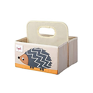 3 Sprouts Baby Diaper Caddy - Organizer Tote Bag for Baby Essentials Boy or Girl - Baby Shower Basket - Nursery Must Haves - Registry Favorites - Newborn Caddie Car Travel, Hedgehog