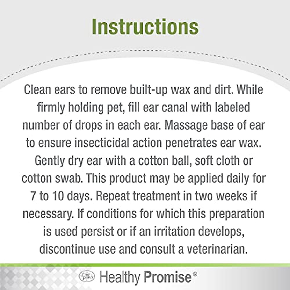 Four Paws Healthy Promise Aloe Ear Mite Treatment for Cats 0.75 Fl. Oz.