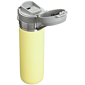 Stanley Quick Flip GO Water Bottle 24 oz | Push Button Lid | Leakproof and Packable for Travel and Sports | Insulated Stainless Steel | BPA-Free | Pomelo