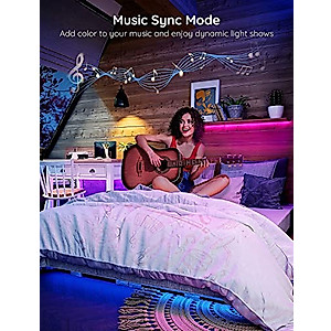 Govee 16.4ft Color Changing LED Strip Lights, Bluetooth LED Lights with App Control, Remote, Control Box, 64 Scenes and Music Sync Lights for Bedroom, Room, Kitchen, Party
