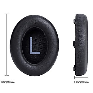 SOULWIT Replacement Earpads for Bose 700 (NC700) Wireless Headphones, Ear Pads Cushions with Softer Leather, High-Density Noise Cancelling Foam, Added Thickness - Black