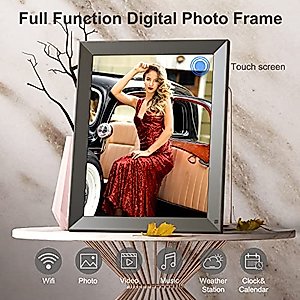 FULLJA WiFi Large Digital Photo Frame 15 inch - Smart Digital Picture Frame, 32GB, Motion Sensor, Full Function, Share Photos and Videos via App or Email, Unlimited Cloud Storage, Wall Mountable