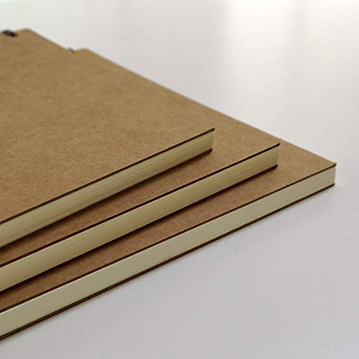 YUREE B5 Spiral Notebook Lined, Spiral Ruled Journal with Hard Kraft Cover, 70 Sheets (140 Pages), 10.3" x 7.2", 3-Pack, Brown