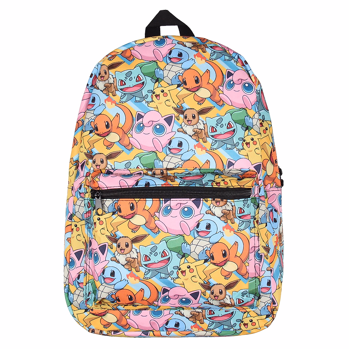 Bioworld Pokemon Backpack Pikachu Squirtle Jigglypuff Eevee Bulbasaur Charmander Laptop School Travel Backpack