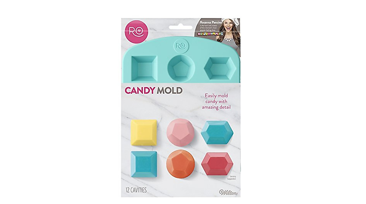 Wilton Silicone Gem Candy Mold - 12 Cavities for Chocolates & Gelatin
