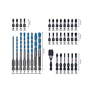 Bosch Professional 8-piece Impact Control HSS Twist Drill Bit Set (Pick and Click, HEX-9, Accessories for Impact Drivers)