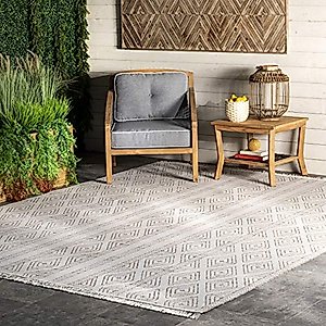 nuLOOM Miriam Striped Indoor/Outdoor Area Rug, 4' x 6', Beige