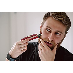 Supreme Trimmer Hair Trimmer ST5220 Beard Trimmer for Men, Professional Barber Liner Cordless Hair Clipper – Red T-Shaper Li