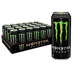 Monster Energy Drink, Green, Original, 16 Fl Oz (Pack of 24)