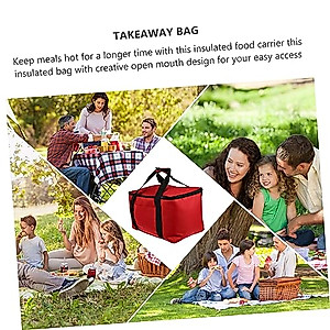 Baluue Pizza Cake Insulation Camping Heater Packing Bags for Suitcases Shopping Bags for Groceries Hot Food Delivery Bags Insulated Food Delivery Bag Insulated Pizza Delivery Bags Red Car