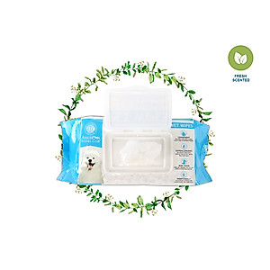 American Kennel Club AKC Dog Wipes for Cleansing & Deodorizing Great for Face, Ears, Paws, Body, & Butt - Fresh Scented - 100pk