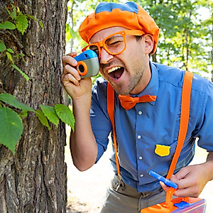 Blippi Detective Roleplay Set - Carry Case, Camera, Personalized Yellow Badge, Magnifying Glass, Activity Sheets for Ultimate Toddler and Young Child Mystery Adventure - Exclusive Content Included