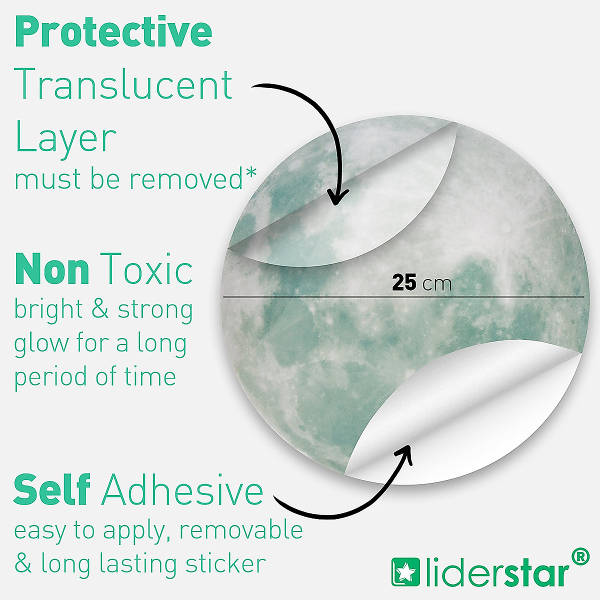 Glow in The Dark Stars and Moon for Ceiling, Luminous Stars and Moon Wall Decal, Wall Decor, Sticky Fluorescence Stars, Gift for boy and Girl Perfect for Kids Nursery Bedroom Living Room