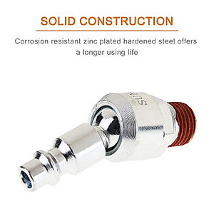 1/4" Swivel Air Plug, SUNGATOR 6-Pack Industrial Swivel Coupler and Plug, 1/4-Inch NPT Male Thread, Air Hose Fittings