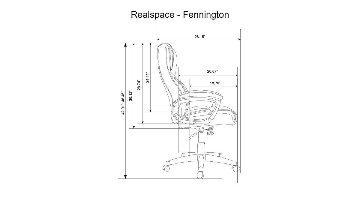 Realspace Fennington High-Back Bonded Leather Chair