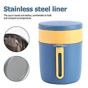 LIFKOME 450ml Food Stainless Steel Insulated Coffee Mug with Handle Double Wall Vacuum Travel Mug Food Jar Soup for Hot & Cold Foods Food Jar for Toddlers &