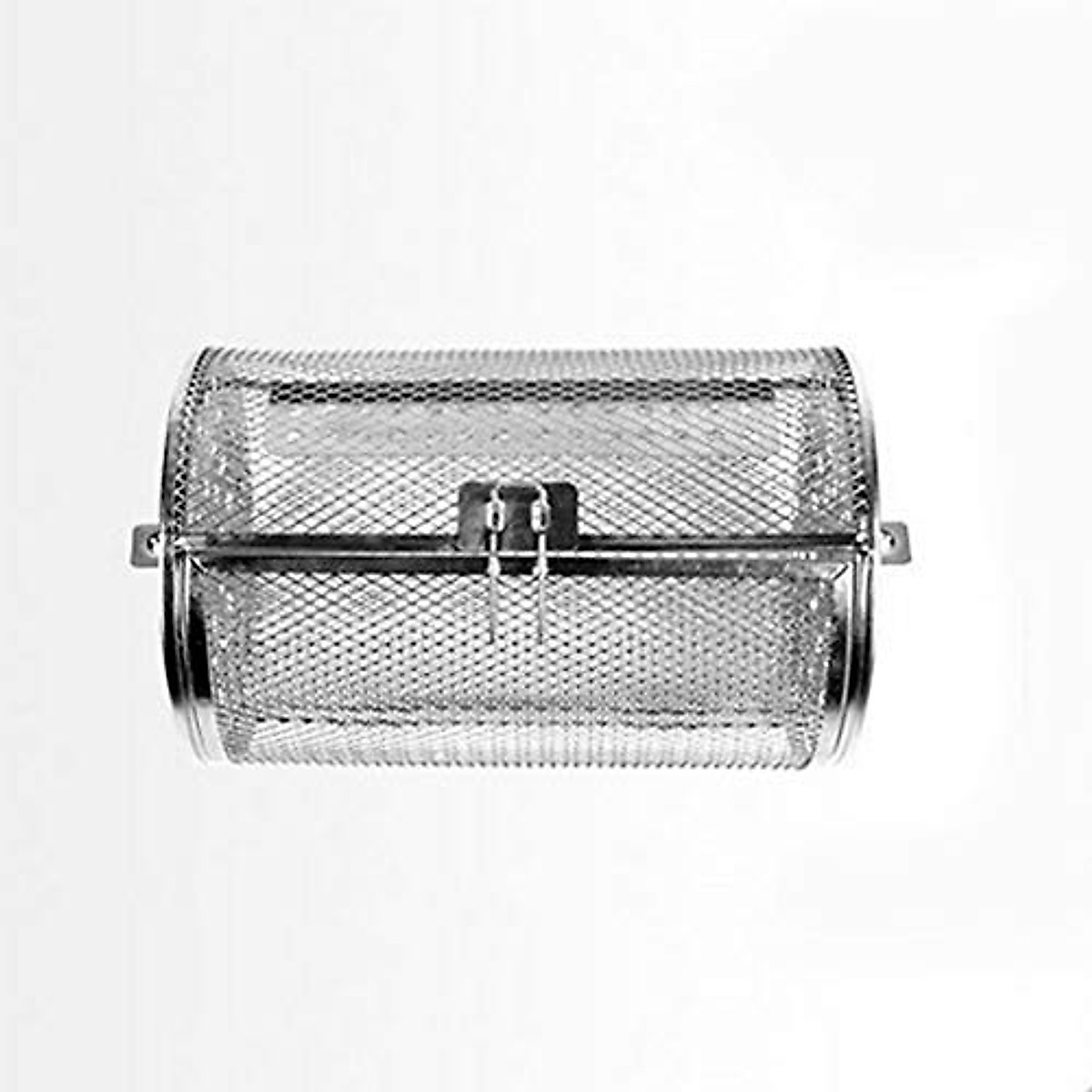 GEZICHTA BBQ Grill Roaster,Stainless Steel Grilled Cage,BBQ Rolling Grill Basket for Vegetables,Rotisserie Grill Peanut Beans French Fries Basket,Silver Grilling Accessories(2211.7 cm)