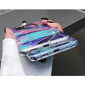 Sunswim for Galaxy S21 Plus Case Protective Cover Marble Phone Case for Women Girls Sparkle Slim Fit Shockproof Soft Silicone Rubber TPU Bumper Case for Samsung Galaxy S21 Plus 5G Case 6.7" 2021-Blue