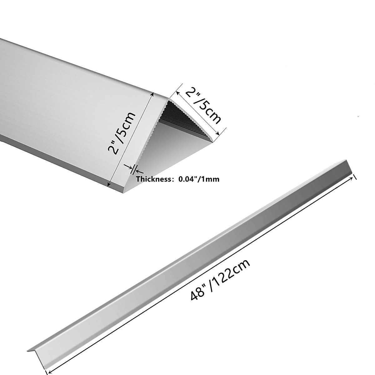 Aluminium Alloy Metal Corner Guards 12Pcs Wall Corner Protector 2" x 2" x 48" Wall Corner Protection Decoration Pack of 12 Corner Guards 20 Ga/1 mm Thickness