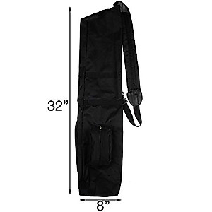 Murray Sporting Goods Golf Sunday Bag | Black Lightweight Travel Carry Sunday Golf Bag with Cushioned Shoulder Strap for Driving Range Practice Easy Transport - for Beginners, Youth, Adult or Seniors