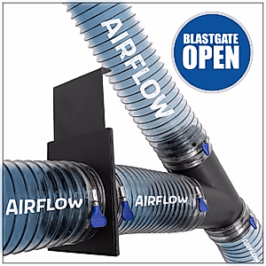 6 Pack of Fulton 4 inch Blast Gates with Double Sided Port – for Use With Dust Collection Machinery - Vacuums with 4 inch Hose