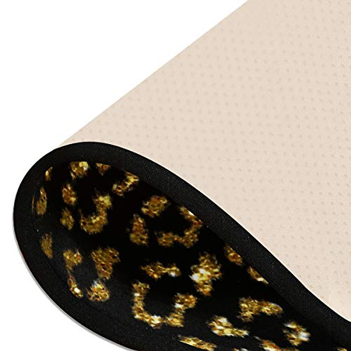 Leopard Print Animal Skin Kitchen Rugs Non-Slip Soft Doormats Bath Carpet Floor Runner Area Rugs for Home Dining Living Room Bedroom 72" X 24"