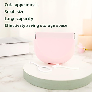 Protoiya Denture Retainer Case, Food Grade Silicone Denture Holder Box with Vent Holes, Mini Portable False Teeth Container, Multipurpose False Teeth Storage Box for Home Travel Office (pink)