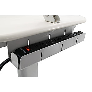 Rolling Medical Workstation – CTA Height Adjustable Mobile Secure Medical Workstation Cart for iPad 10th Gen 10.9" - iPad 7/8/9 Gen 10.2”- iPad Pro 11” - iPad Air 4 - Galaxy Tab S3 - White (QPAD-HRSW)