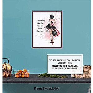 Quote Wall Art - Glam Wall Decor - Luxury Fashion Design Room or Home decoration - Couture Gift for Women, Fashionista, Girls Bedroom, Teen Room - Positive Inspirational Quote - UNFRAMED