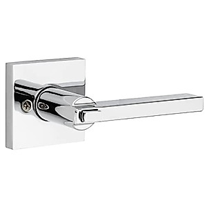 Kwikset 91560-008 Polished Chrome Halifax Square Keyed Entry Lever