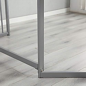 soges 59 inches L-Shaped Desk with Tempered Glass Computer Desk L Glass Table Corner Desk Computer Table,Clear UT-096