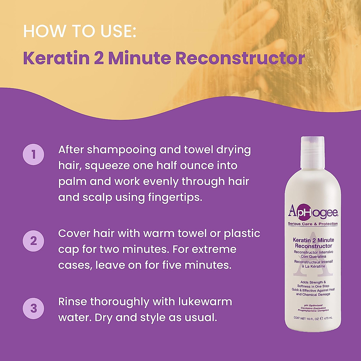 ApHogee Intensive 2 Minute Keratin Reconstructor (16 OZ)