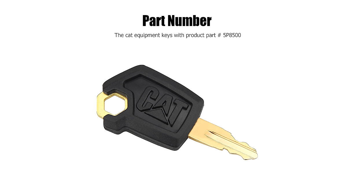 Tecreddy 6-Pack Caterpillar Heavy Equipment Keys 5P8500 | Reliable Backups