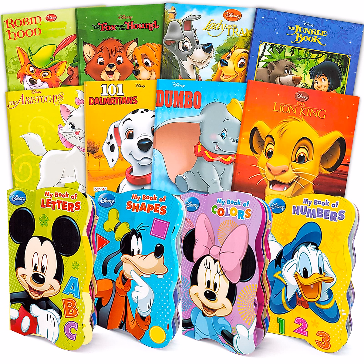 12 Book Set Disney Mickey Mouse Bedtime Stories Bundle for Toddlers 1-3 Kids 3-5 (Bulk Disney Storybook Collection)