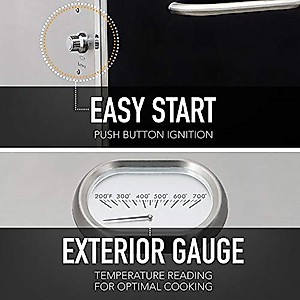 Kenmore PG-A40602SRL 6 Burner Propane Gas BBQ Grill with Side Burner, 73000 Total BTU, Black and Stainless Steel