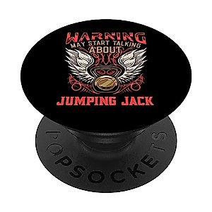 Jumping Jack Funny Workout Humor Gym Fitness Health PopSockets Swappable PopGrip