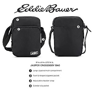 Eddie Bauer Jasper Crossbody Bag-Frost Gray, One Size