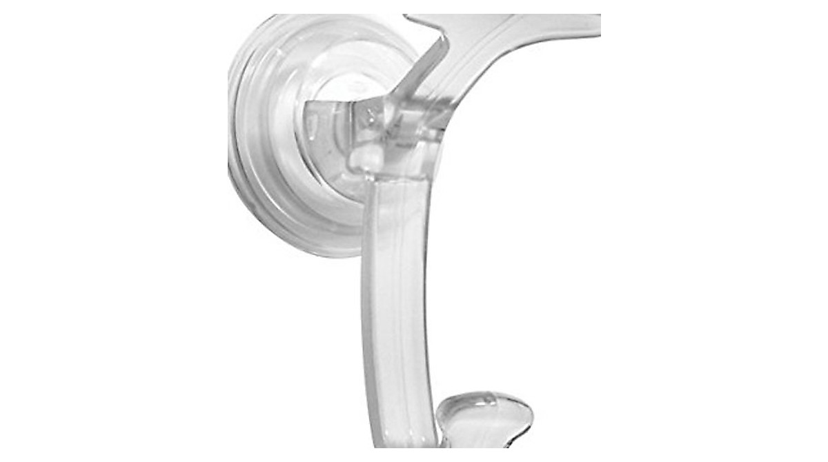 iDesign Power Lock Suction Hook - Strong, Clear Bathroom Organizer