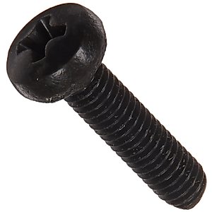 Small Parts M312MPP188B 18-8 Stainless Steel Pan Head Machine Screw, Black Oxide Finish, Meets DIN 7985, #1 Phillips, M3-0.5 Thread Size, 12 mm Length, Fully Threaded, Imported (Pack of 100)
